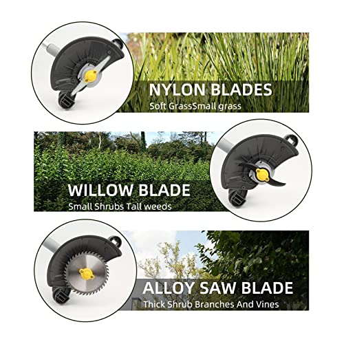 Cordless Lawn Mower 2in1 Lawn Mower Cordless Grass Trimmer LED Display Electric Whipper Strimmer Mowing Machine