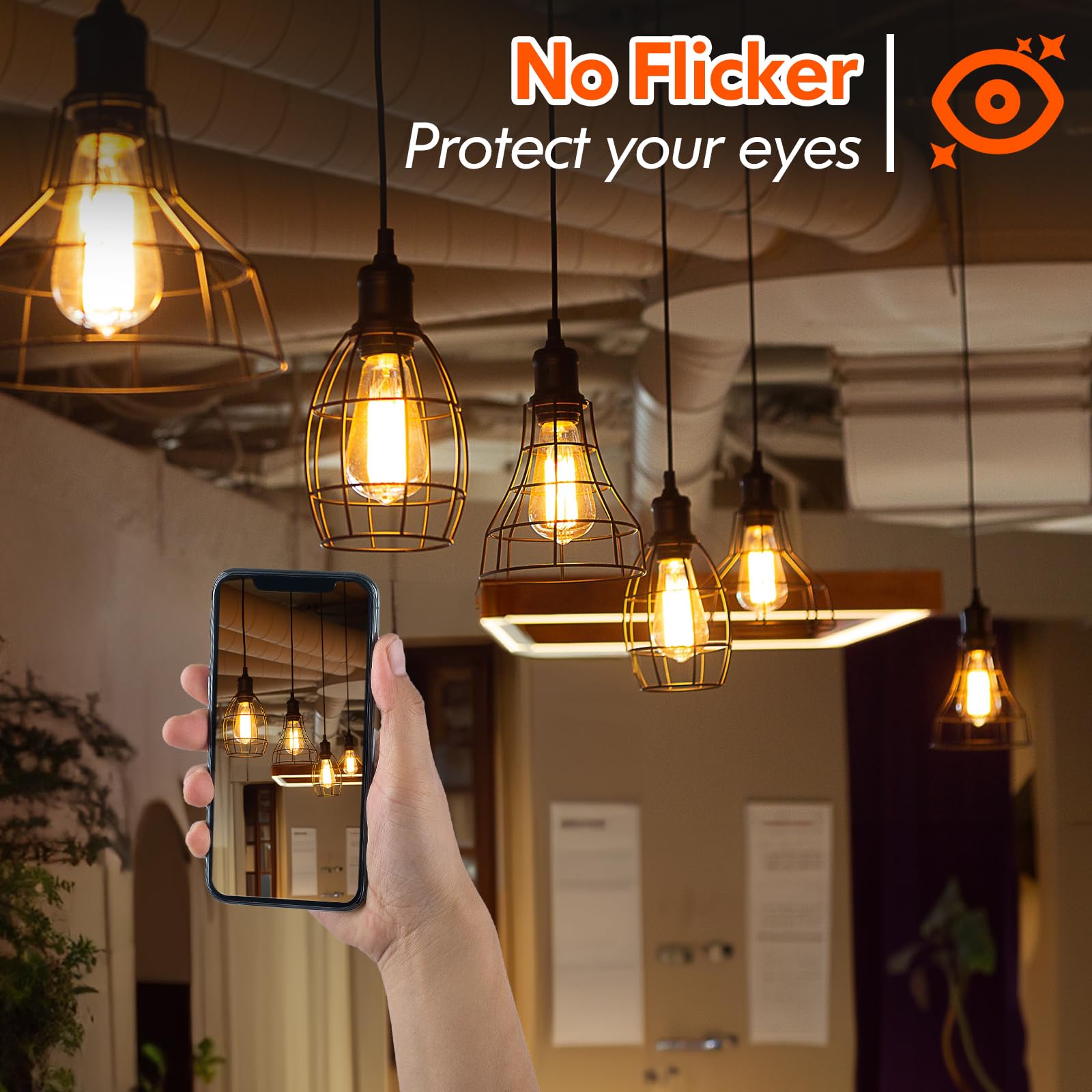 Kondras Dimmable Vintage LED Edison Bulbs, 4W 40W Equivalent LED Bulbs, ST58 Antique LED Filament Bulbs, 2700K Warm White LED Light Bulbs, E26 Gold Base Bulbs, Clear LED Bulbs CRI90+, 4 Packs