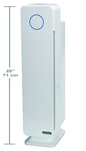 GermGuardian Air Purifier for Home, Large Rooms, H13 HEPA Filter, Removes Dust, Allergens, Smoke, Pollen, Odors, Mold, UV-C Light Helps Reduce Germs, 28 Inch, White, AC5350W