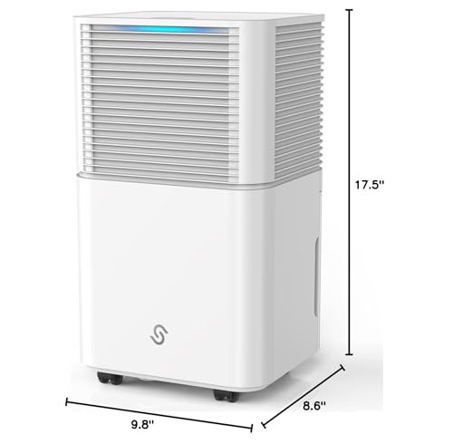 HUMILABS 1500 Sq. Ft Dehumidifiers for Home and Basements,22 Pints Dehumidifiers for Large Room with Auto or Manual Drainage,0.528 Gallon Water Tank,24 Hours Timer,Dry Clothes Mode
