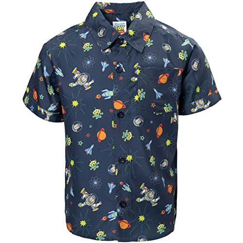 Disney Pixar Toy Story Buzz Lightyear Little Boys Button Down Dress Shirt 7-8