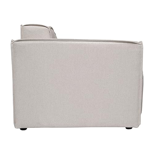 Flash Furniture Bridgetown Fabric Left Chair Module for Sectional Sofa, Customizable Modular Couch Left Seat with Arm Rest, Cream