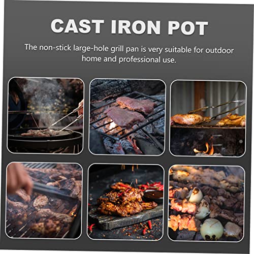 Camping Hanging Pot 2pcs Cast Iron Pan Korean Pots for Cooking Korean Hot Pot Sukiyaki Pot Asian Chinese Wok Camping Pot Cookware Hot Pot Cast Iron Pot High Temperature Pot Asia