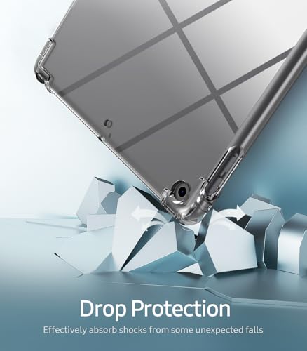 TiMOVO Case for New iPad 9th Generation 2021/8th Gen 2020/7th Gen 2019, Shockproof Impact Resistant Flexible Transparent Clear TPU Protective Shell Fit iPad 10.2-inch - Clear