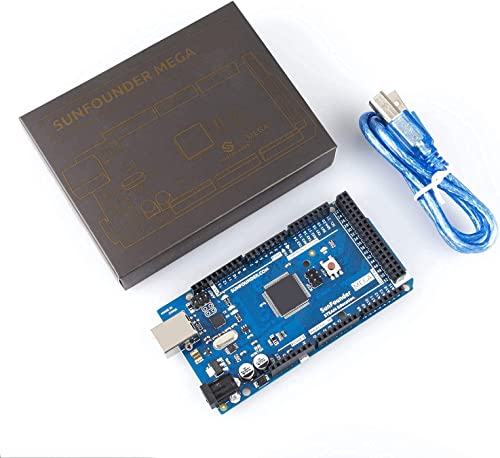 SunFounder MEGA Board Compatible with Arduino IDE ATMEGA2560 ATmega16AU + USB Cable