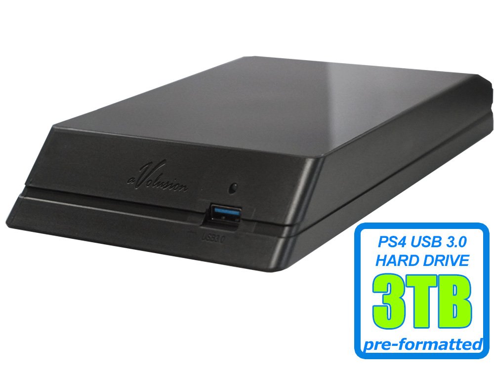 Avolusion HDDGear 3TB (3000GB) 7200RPM 64MB Cache USB 3.0 External PS4 Gaming Hard Drive (PS4 Pre-Formatted) - PS4, PS4 Slim, PS4 Slim Pro - 2 Year Warranty