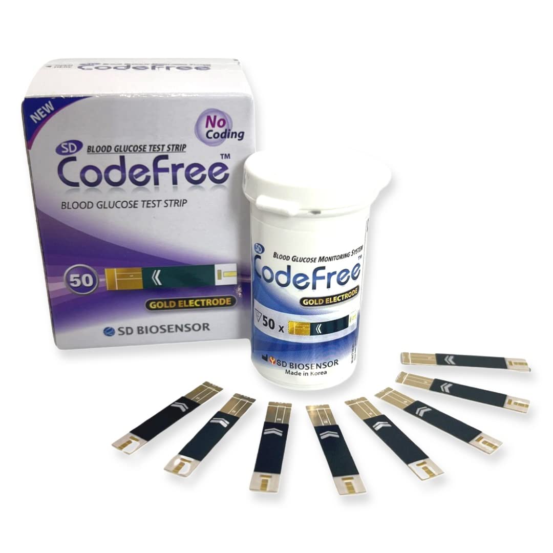 SD Codefree Blood Glucose Monitor/Monitoring Test/Testing Kit Replacement Strips (No I am NOT a Diabetic, 3 boxes of 50 Strips)
