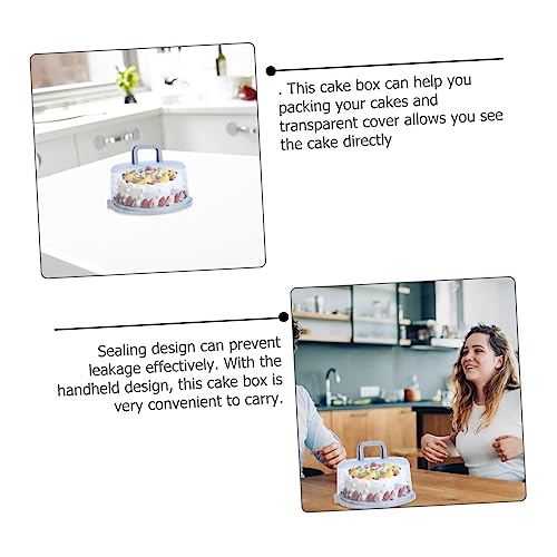 HEMOTON 1 PC Box Portable Cake Box Angel Food Cake Pan Cupcake Dome Lid Portable Cake Container Fruit Containers Plastic Storage Box Plastic Container Birthday Cake Box Plate Cover