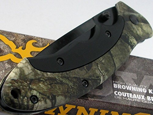 Browning Knives 276 Mossy Oak Linerlock Knife with Black Blade