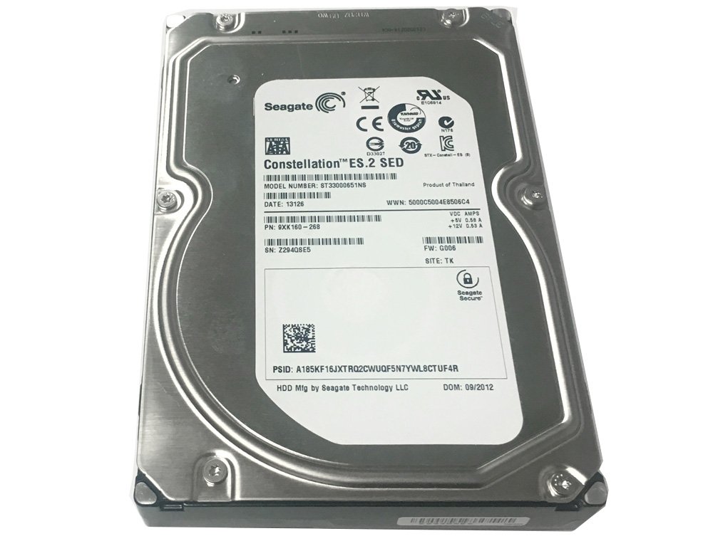 Seagate Constellation ES.2 ST33000651NS 3TB 7200 RPM 64MB Cache SATA 6.0Gb/s 3.5" Internal Enterprise Hard Drive (Renewed)