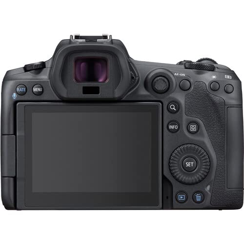Canon EOS R5 Full Frame Mirrorless Camera with RF 24-105mm STM Lens & 75-300mm f/4-5.6 III Lens, Accessories Including: 2X 64GB Memory Cards, LED Video Light, Microphone, Extra Battery, Case & More