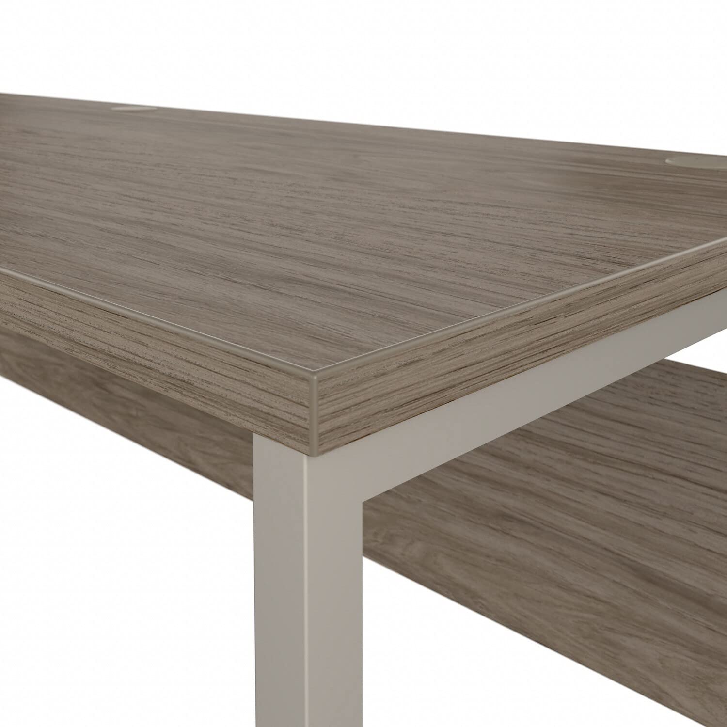 Bush Business Furniture HYD272SG Hybrid 72-Inch Computer Table Desk with Metal Legs, Storm Gray