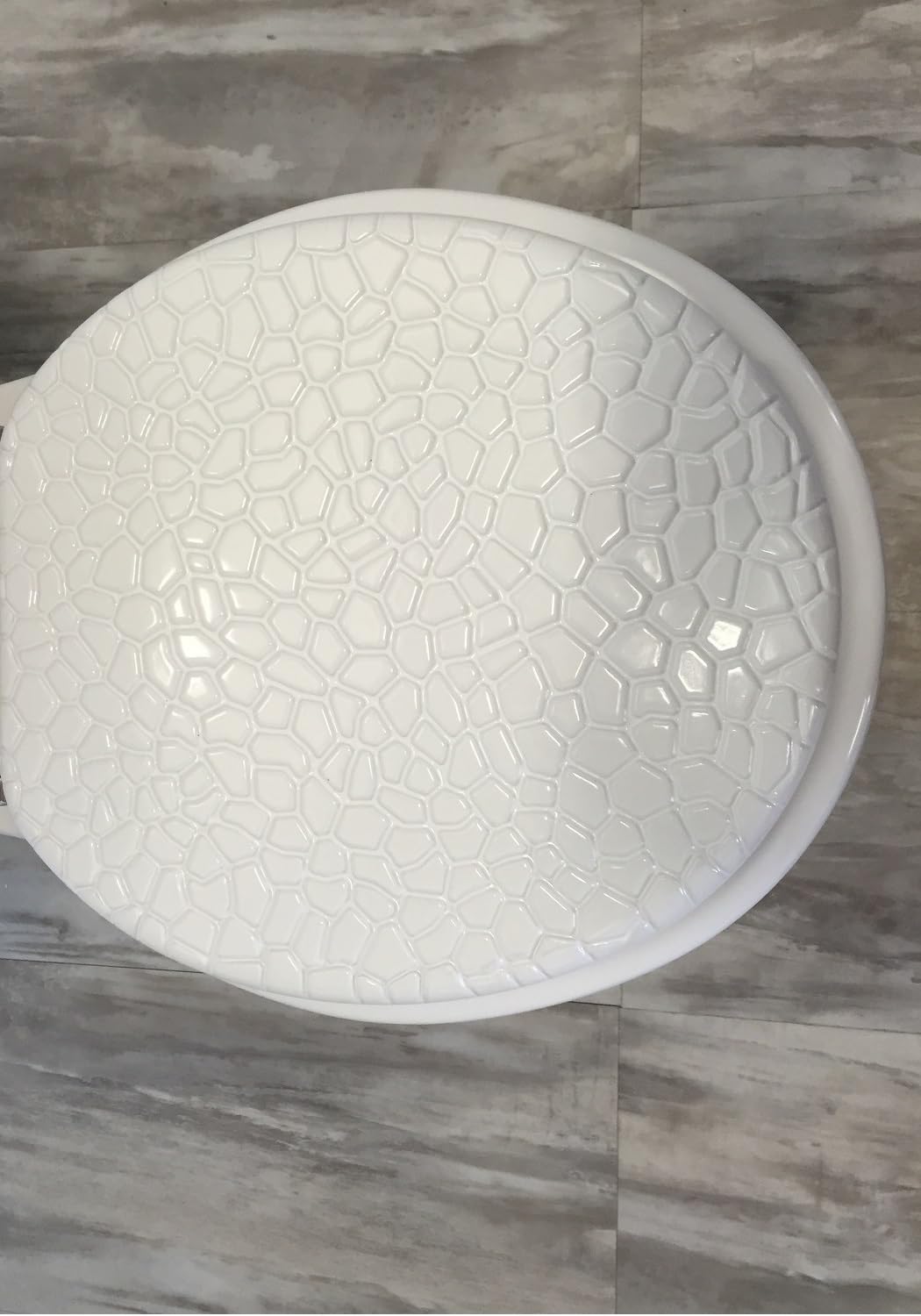 Daniel's Bath & Byound Molded Wood Round Toilet Seat Stone White