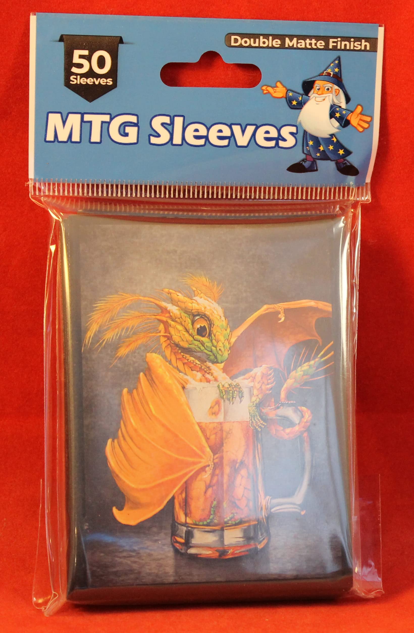 MTG Sleeves 50 MTG Standard Card Sleeves Deck Protector - Amber Beer Drink Dragon