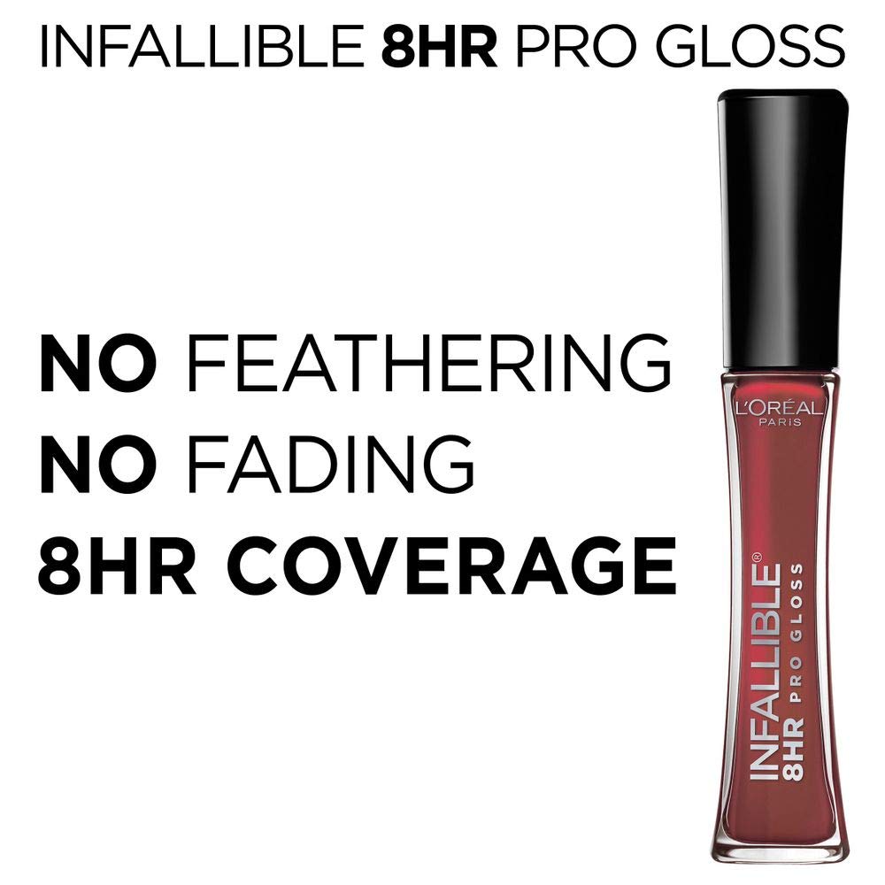 L’Oréal Paris Makeup Infallible 8 Hour Hydrating Lip Gloss, Truffle, 0.21 Fl Oz