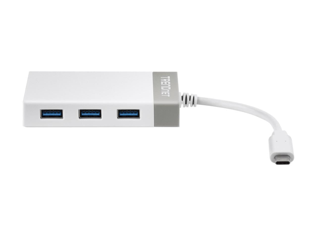 TRENDnet 4-Port USB 3.0 Hub, TU3-H4E, Plug & Play, Compact Size USB 3.0 Hub Compatible with Linux, Windows, Mac, Nintendo Switch, Backwards Compatible with USB 2.0, White