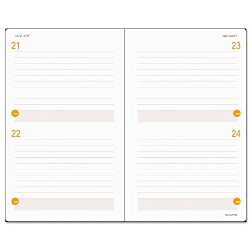 AT-A-GLANCE PLAN.WRITE.REMEMBER. 80612105 Planning Notebook Two Days Per Page, 5 1/8 x 8 1/4, Black