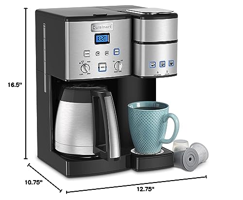 Cuisinart SS-20P1 Coffee Center 10-Cup Thermal Coffeemaker and Single-Serve Brewer, Stainless Steel