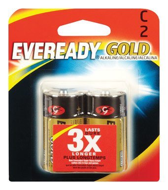 Eveready 02888 - C Cell 1.5 volt Gold Alkaline Battery (2 pack) (A93BP-2)