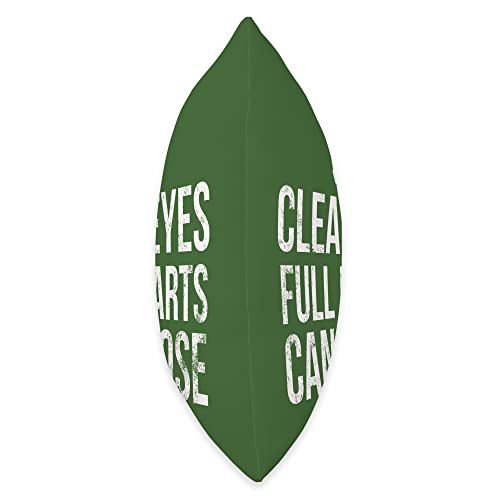 Clear Eyes Full Heart Can't Lose Football Football Team Throw Pillow, 16x16, Multicolor