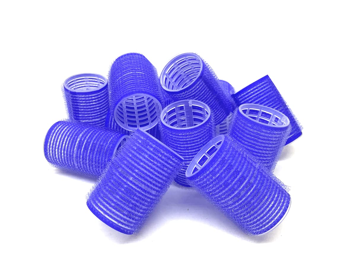 Set of 12-40mm (1-1/2”) Self Grip Hair Rollers Pro Salon Hairdressing Curlers Large For Long Hair