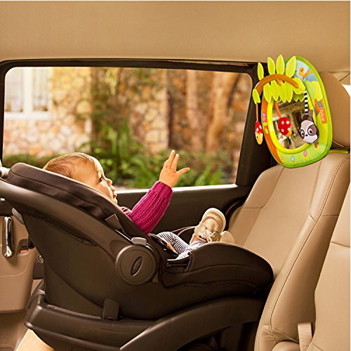 Munchkin Brica Baby Car Mirror, Swing! Baby in-Sight Auto Mirror for Rear Facing Carseats, Black