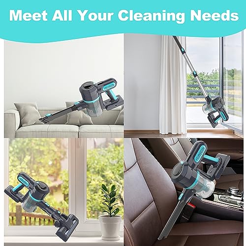 Foppapedretti 14000+ Positive 5.0 Revi ew s Cordless Vacuum, 25KPA Stick Vacuum Cleaner with 2200mAh Powerful Lithium Batteries, Up to 35 Mins Runtime Handheld Vacuum Cleaner for Carpet and Floor