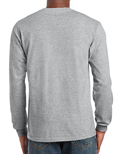 Cotton 6 oz. Long-Sleeve Pocket T-Shirt (G241) Safety Green, L