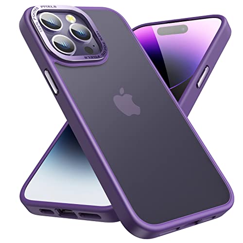 Dadanism iPhone 14 Pro Max Case - Military Grade Drop Protection, Skin-Friendly Matte-Coated Back, Advanced Camera Protection Ring, Anti-Scratch Anti-Fingerprint, Purple