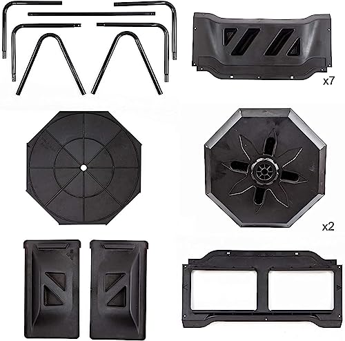 Compost Bins Outdoor 43 Gallon Garden Compost Tumbler Bin | Extra Wide Dual Chamber with 360 Degree Rotating Composter Food Waste Bin |Outdoor Aerating Waste Bin Composting Tumbler