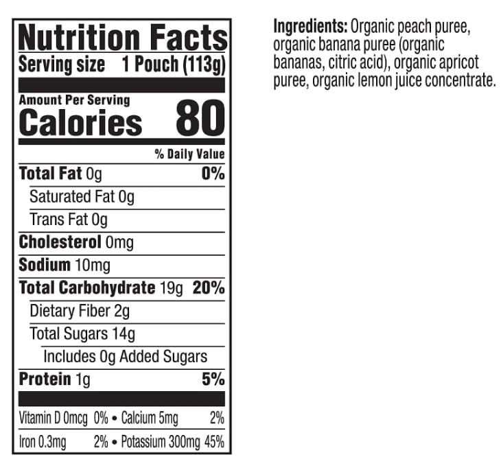 Plum Organics Stage 2, Organic Baby Food, Peach, Banana and Apricot, 4.0 Oz, New Look, Packaging May Vary.