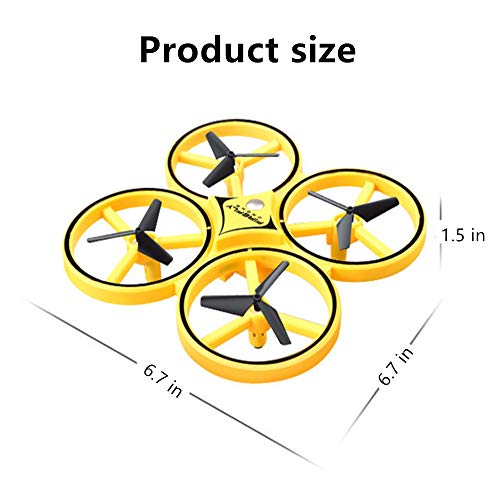 ForBEST Gesture Control Drone Rc Quadcopter Aircraft Hand Sensor Drone with Smart Watch Controlled, 2 batteries, 360° Flips, Led Light, 3 Modes, USB Cable, Best Gift for Kid