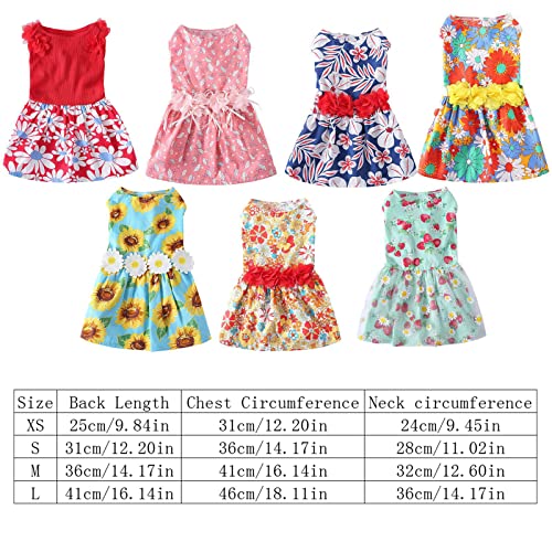 Clothes Cute Pet Print Skirt Breathable Summer Sleeveless Shirt Comfortable Dog Shirt Breathable Dog