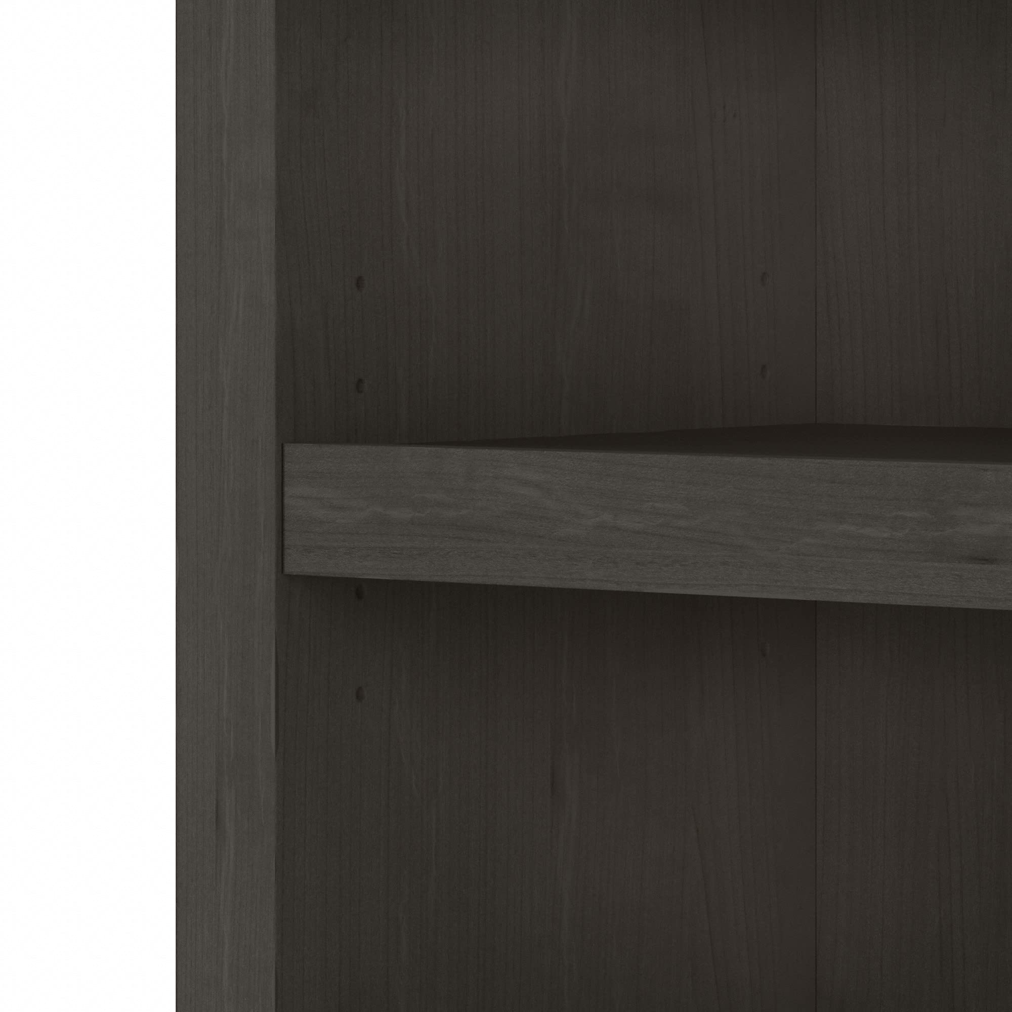 Bush Business Furniture Office by Kathy Ireland Echo 5 Shelf Bookcase in Charcoal Maple