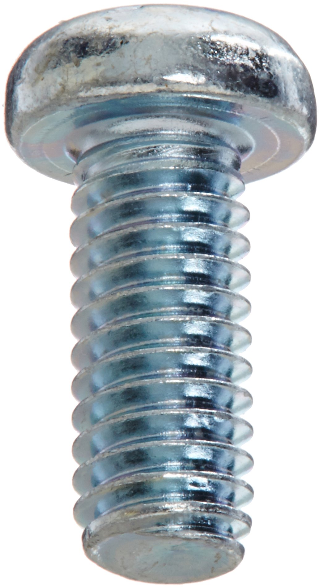 Small Parts Steel Pan Head Machine Screw, Zinc Plated, Meets JIS B1111, #2 Phillips Drive, M4-0.7 Thread Size, 10 mm Length, Fully Threaded, Imported (Pack of 50)