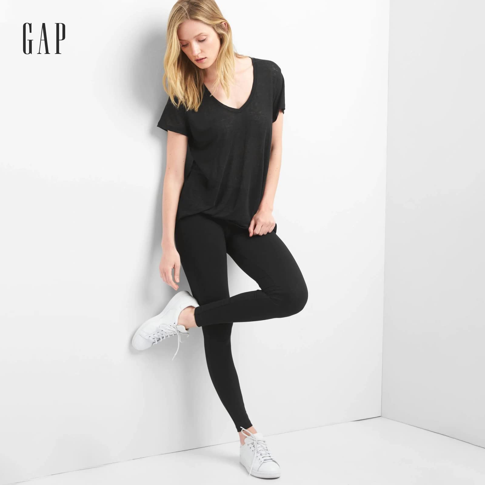 GAP Womens Basic Pant Leggings, True Black, Large US