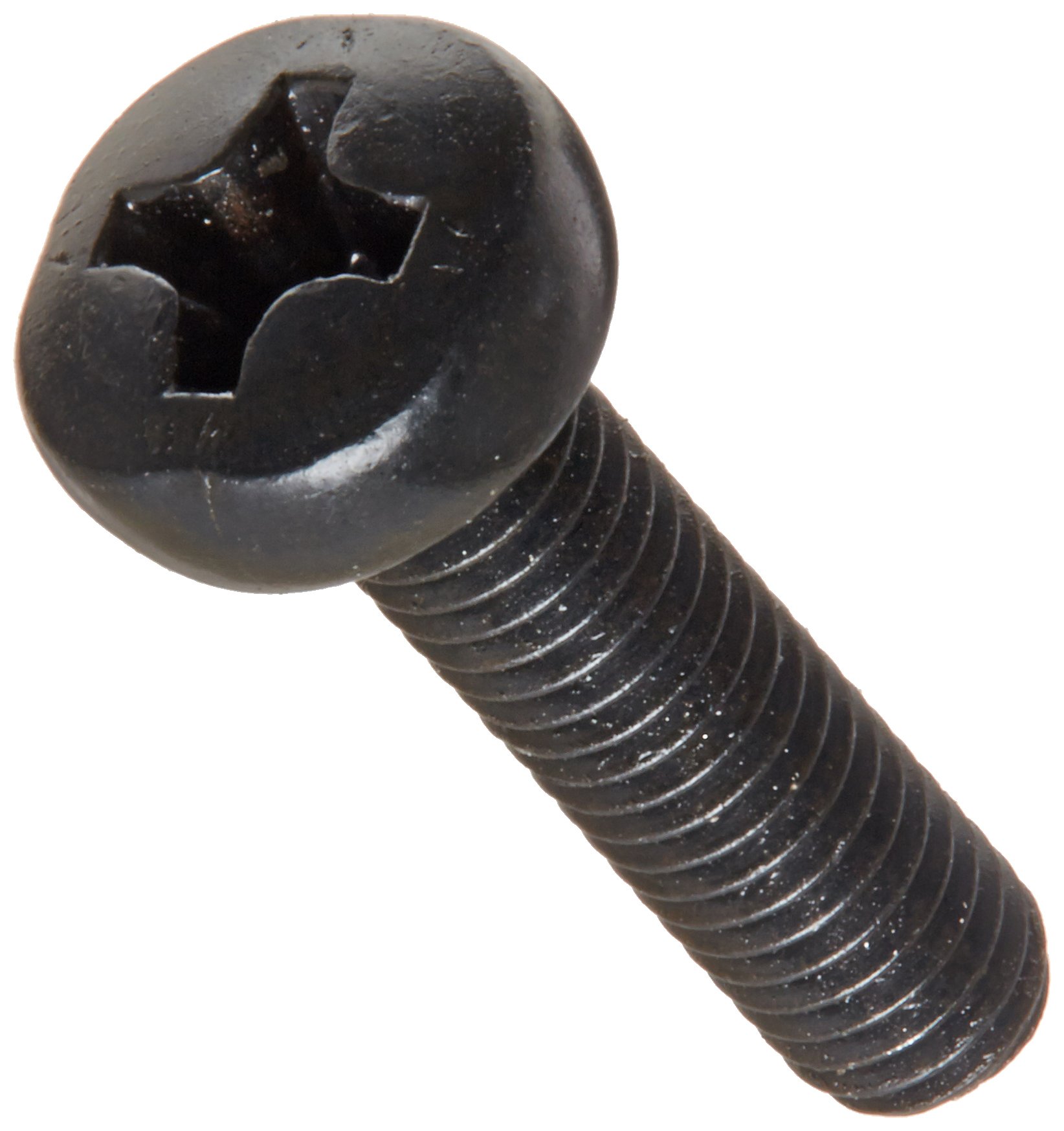 Small Parts M325D7985AB Steel Pan Head Machine Screw, Black Oxide Finish, Meets DIN 7985, #1 Phillips Drive, M3-0.5 Thread Size, 25 mm Length, Fully Threaded, Import (Pack of 100)