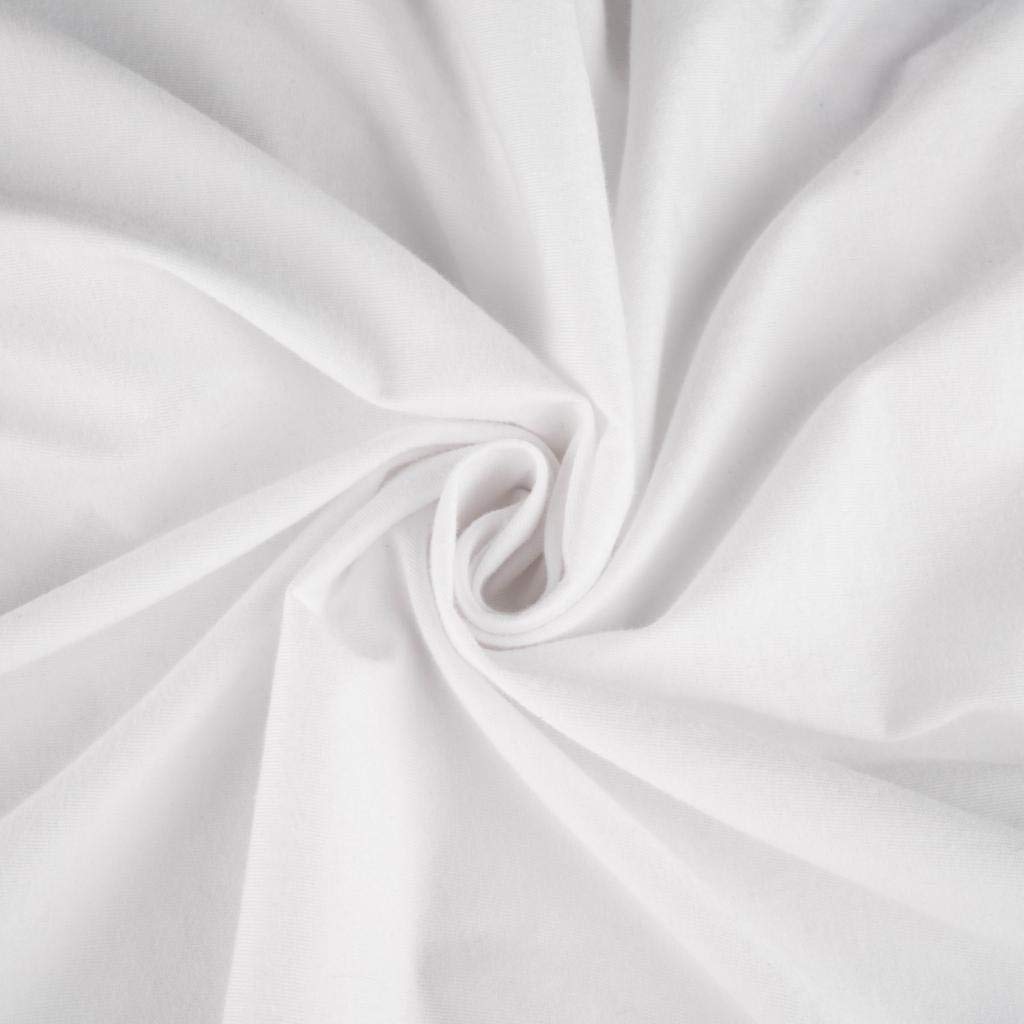 SheetWorld Baby Fitted Round Crib Sheet, 100% Cotton Jersey Hypoallergenic Sheet, Unisex Boy Girl, 42 x 42 inches, Solid White, Made in USA
