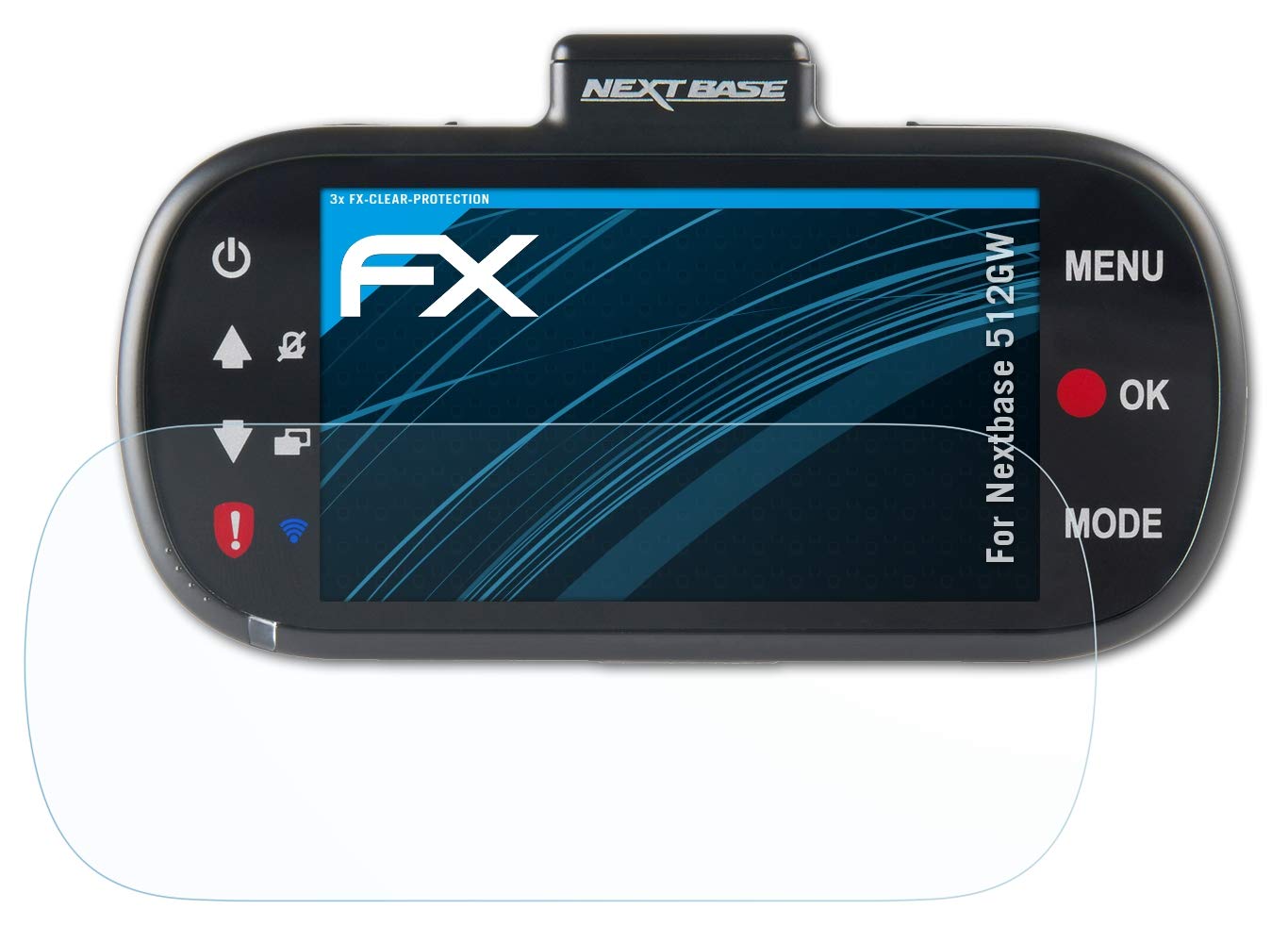 atFoliX Screen Protection Film compatible with Nextbase 512GW Screen Protector, ultra-clear FX Protective Film (3X)