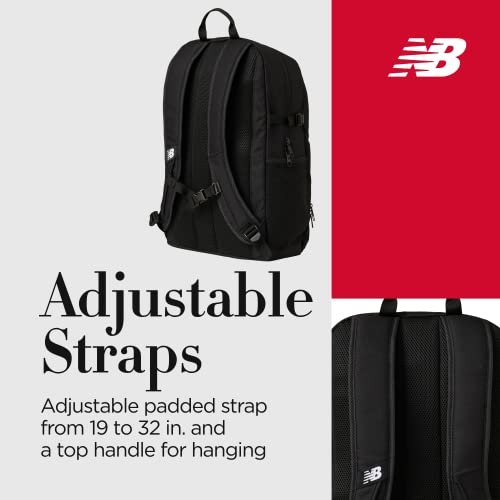 Concept One New Balance Hiking Backpack, Bungee Travel Bag for Men and Women, Black, 18 Inch