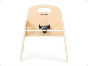 Foundations Simple Sitter Low Wood Feeding Chair with Safety Harness (9 Inch)