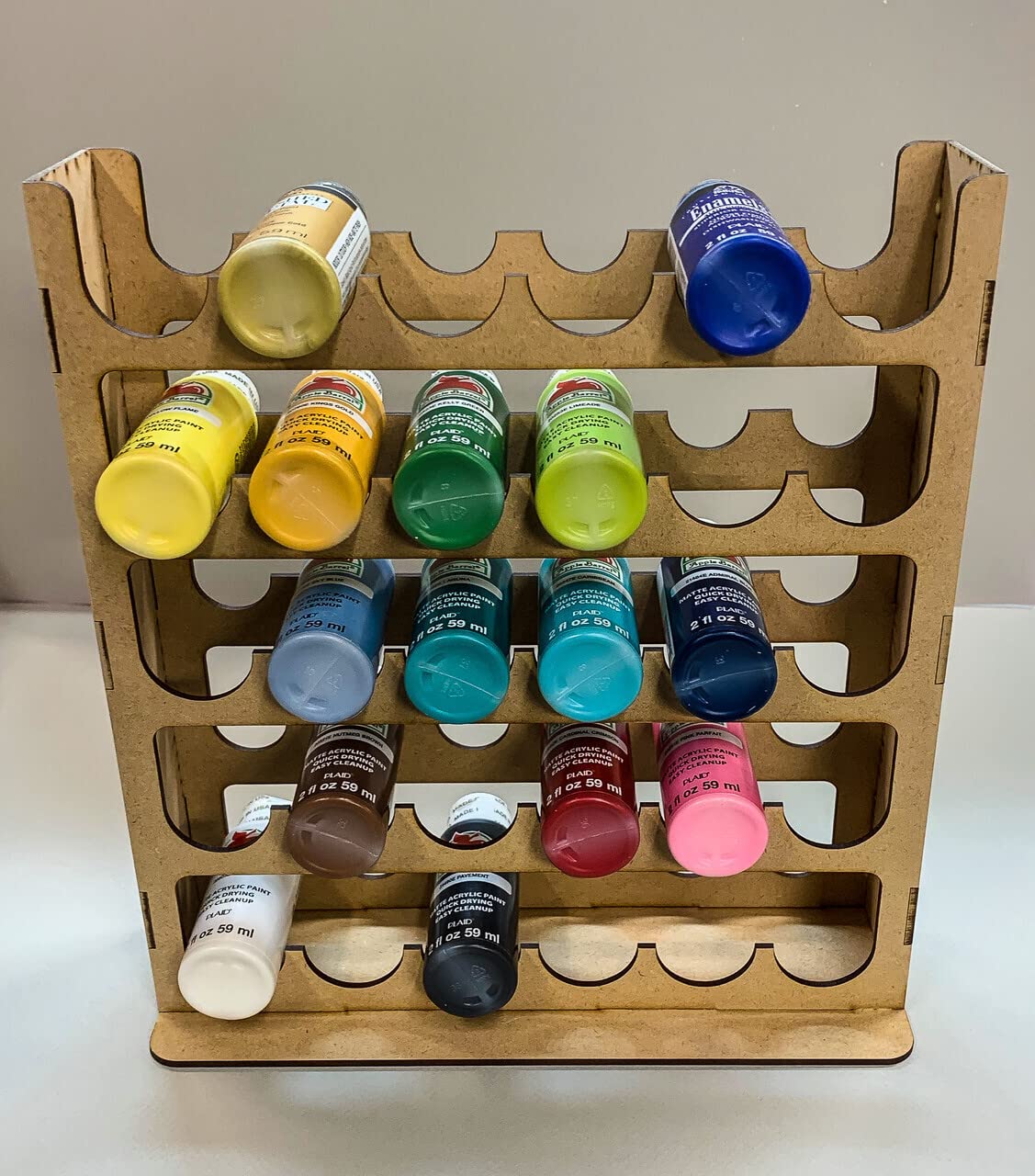 Vertical Paint Rack for 2oz Craft Paints - 36mm Diameter Bottles