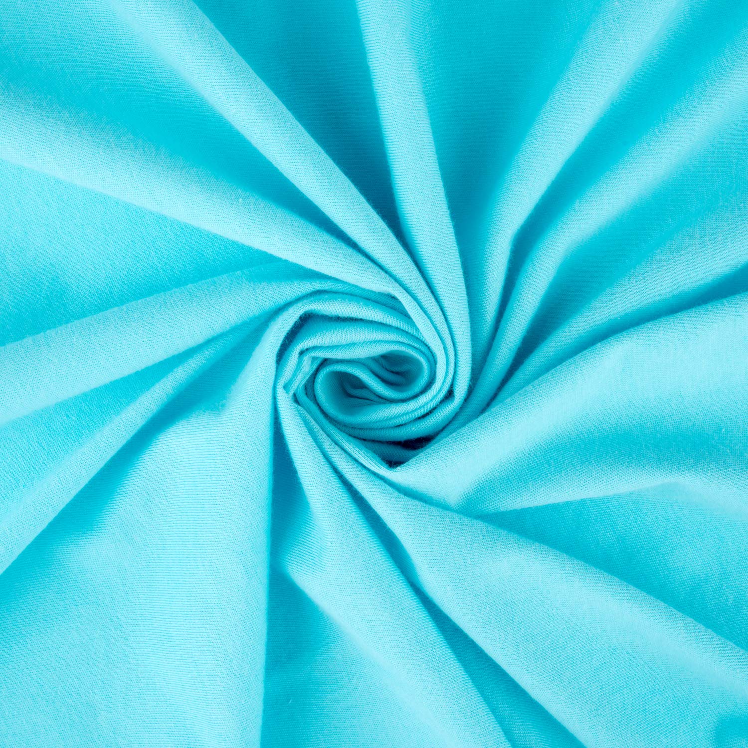 SheetWorld Fitted 100% Cotton Jersey Pack N Play Sheet Fits Graco 27 x 39, Solid Aqua, Made in USA