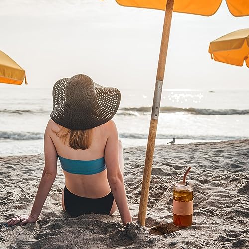 ColoVie 20oz Tumbler with 3 IN 1 Lids and Glass Straws(Extra Silicone Tips), White Silicone Protective Sleeve, Iced Coffee Cup, Travel Water Bottle, Soda Beer Can Shaped Cups, Hot Tea
