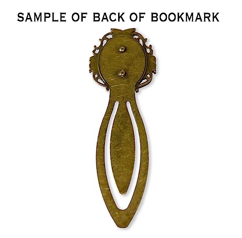 Classic Alice in Wonderland Drink Me - Handmade Oval Glass Metal Bookmark Book Lover