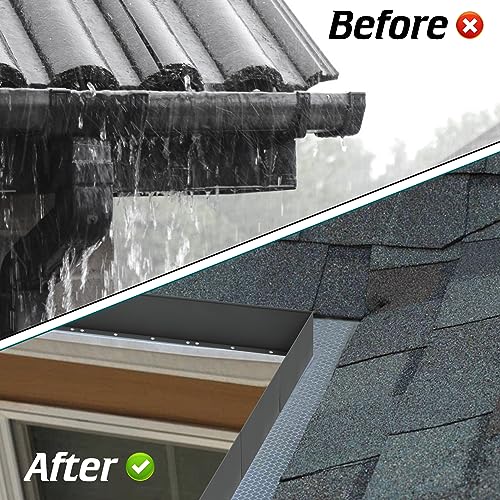 Daisypower 12 Pack Gutter Valley Splash Guards,Rainwater Roof Rain Diverter Downspout Gutter Guards for House Shingle Straight Roofs Corner,10 Inch Each