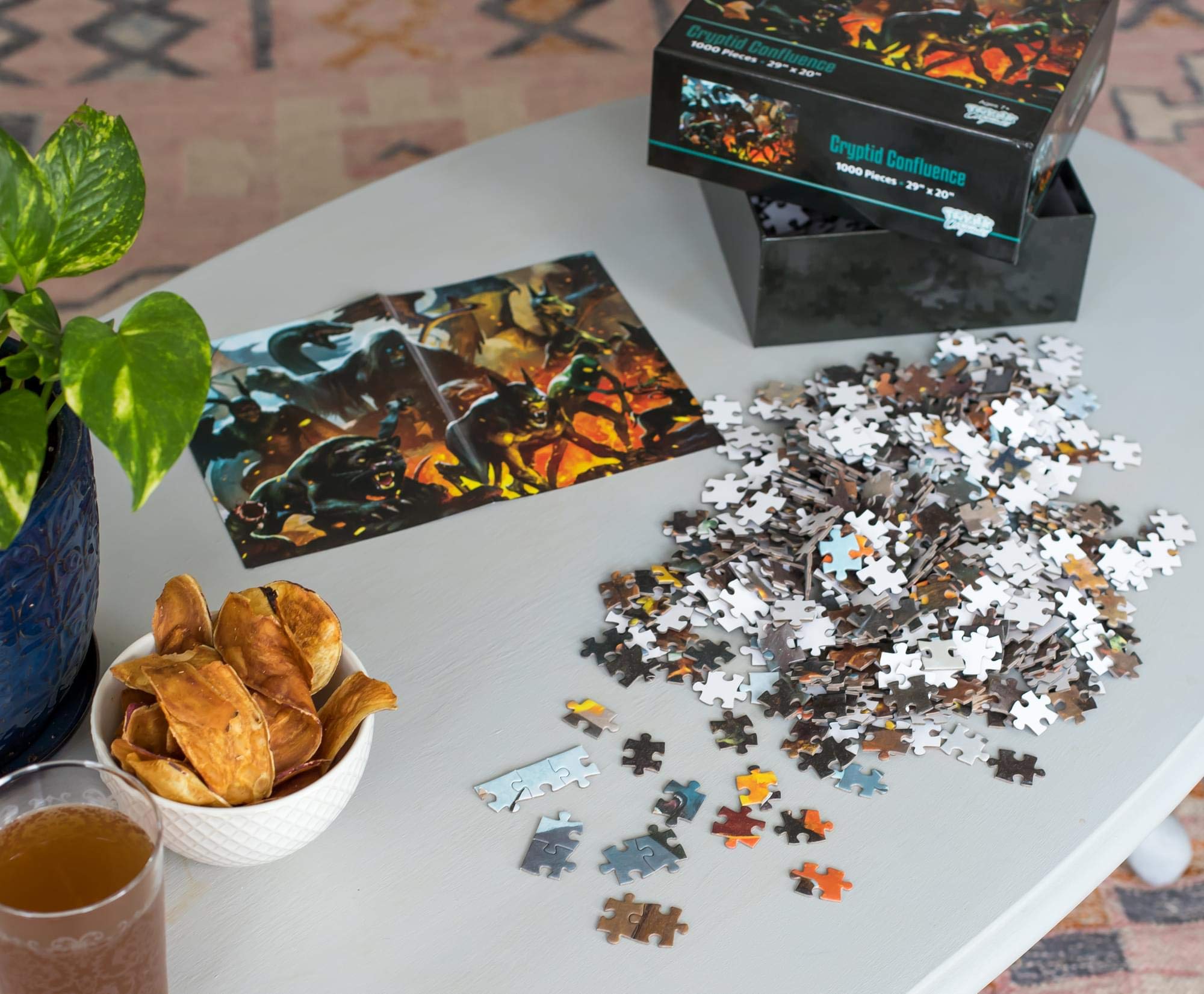 Cryptid Confluence and Monster Legends 1000 Piece Jigsaw Puzzle Toy | Fun Quarantine Gifts | Brain Teaser for Family Game Night