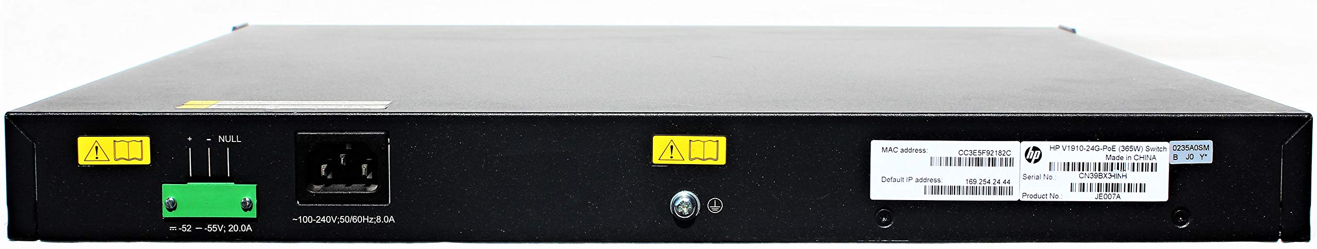 HP Procurve 1910-24G-PoE (365W) Switch (JE007A#ABA),Black