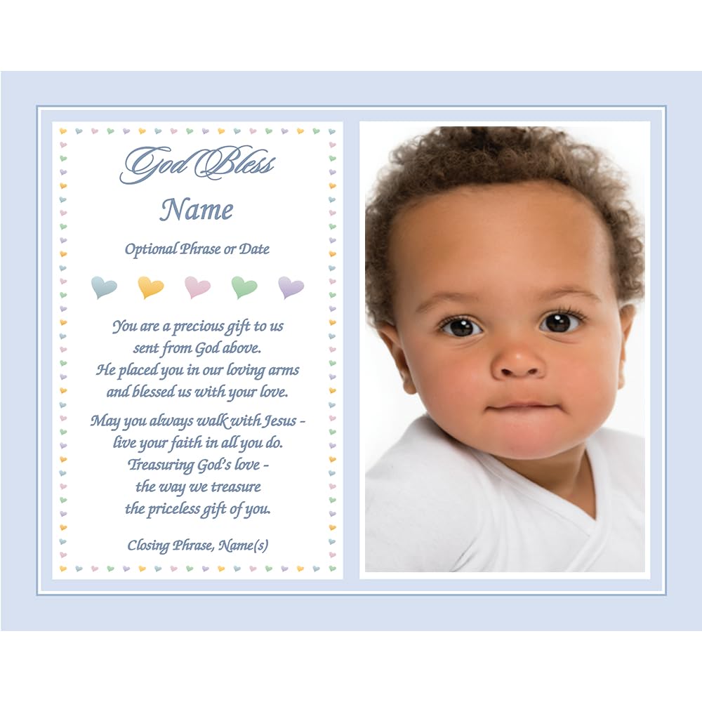 Poetry Gifts New Baby Boy Grandson, Baptism or Birthday Personalized Keepsake 8x10 Custom Print
