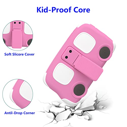 BYANDBY Kids Tablet 8 inch, Android 12 Tablet for Kids, 1280×800 HD Touch Screen, 2+32GB, 512GB Expand Tablet PC, Games, Wi-Fi, Dual Camera, Gift for Girls(Pink